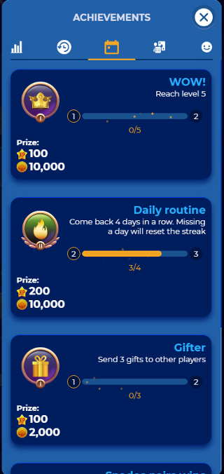 What are the Achievements? — VIP Spades Help Center