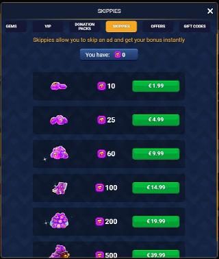 What are Skippies? — VIPGames Help Center