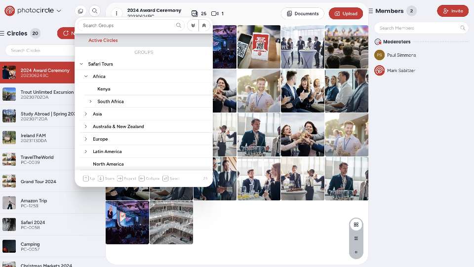Can I put Circles into folders? — PhotoCircle Help Center