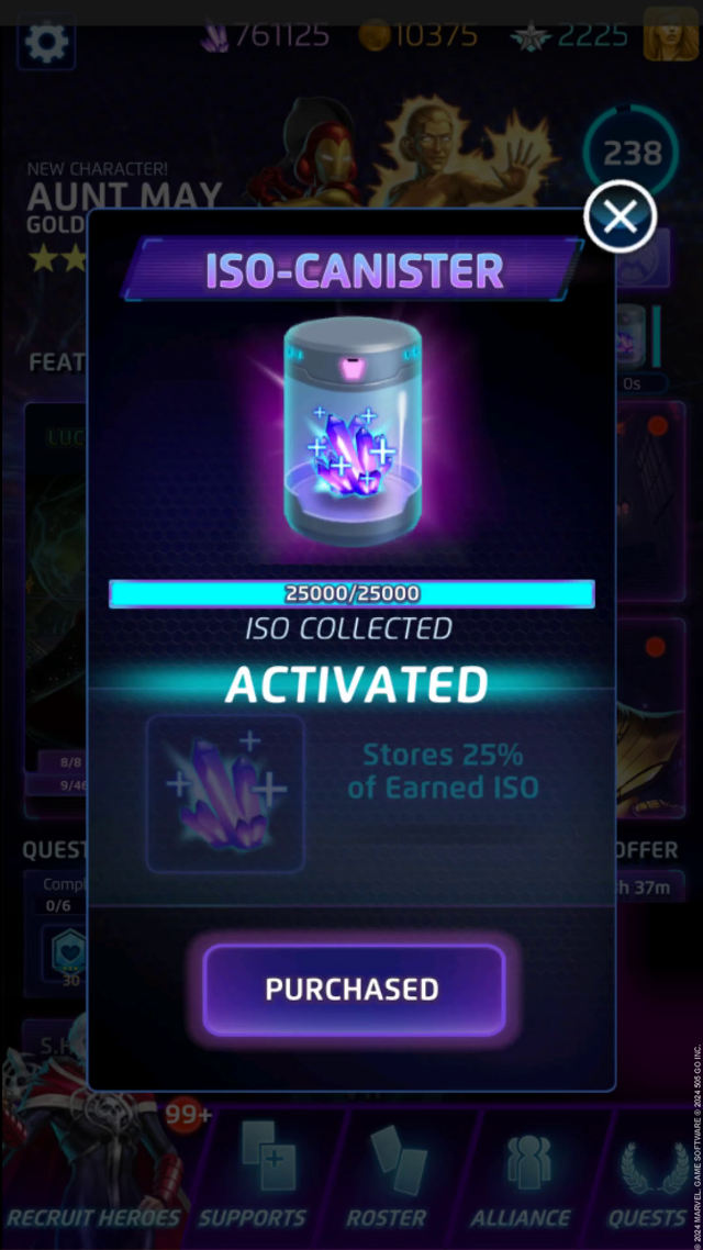 How do ISO Multipliers and ISO Canisters work? — Marvel Puzzle Quest ...