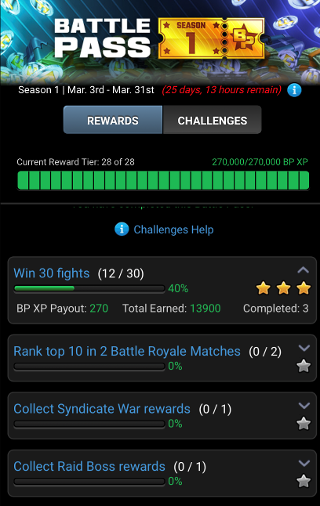 Battle Pass - Mobile — Mob Wars LCN Help Center