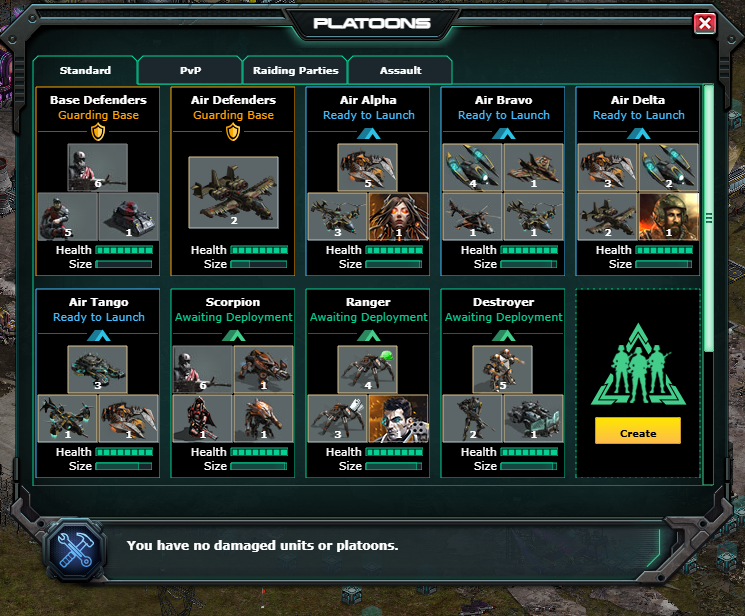 Where are my units? — War Commander Help Center