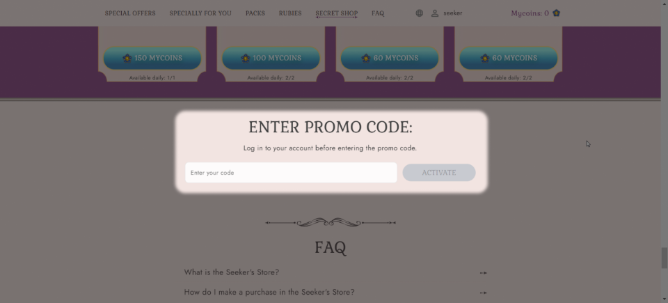 What is a promo code and how do I activate one? — Seekers Notes: Hidden ...