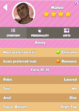 What are character facts? — Booty Calls: Men At Work Help Center