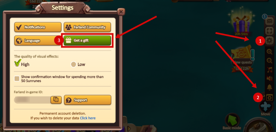 Gift codes — Farland Help Center