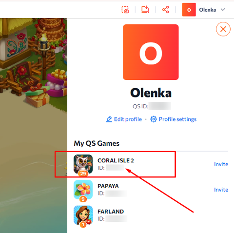 How to find my game ID? — Coral Isle 2: Tropical Stories Help Center