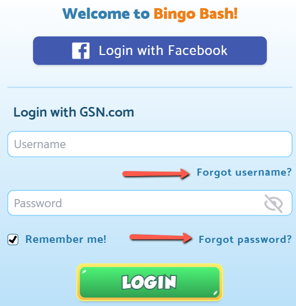 Forgot Your Bingo Bash/GSN.Com Password? Trouble Logging In? — Bingo ...