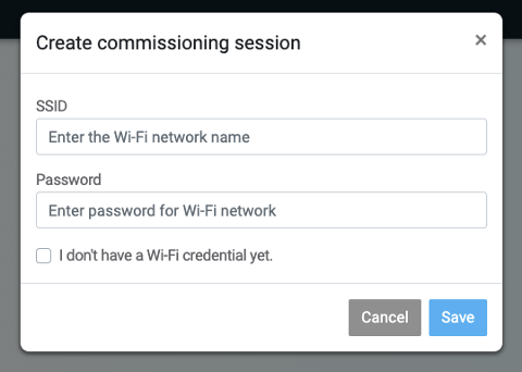 1. Creating a Commissioning Session — WiZ Pro Dashboard Help Center