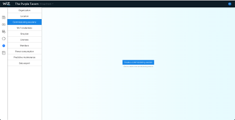 1. Creating a Commissioning Session — WiZ Pro Dashboard Help Center