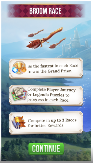 What is the Broom Race Event? — Harry Potter: Puzzles & Spells Help Center