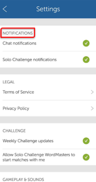 How do I manage my Notifications Settings? — Words With Friends Classic ...
