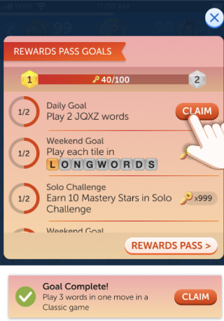 Rewards Pass — Words With Friends 2 Help Center