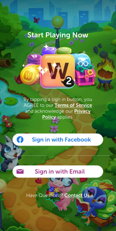 How do I login or create an account in Words With Friends on iOS ...