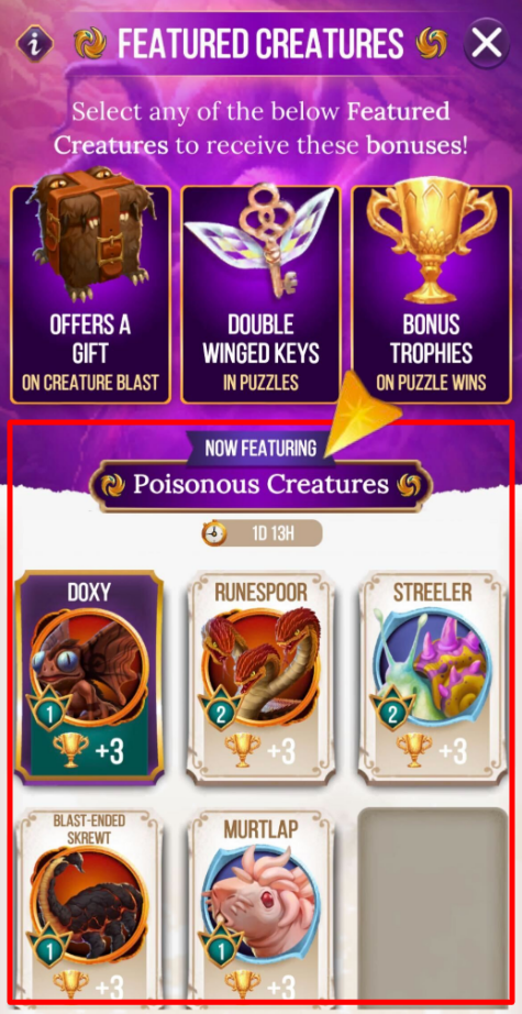 How do Featured Creatures work? — Harry Potter: Puzzles & Spells Help ...